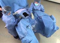 China Surgical Laparoscopy Drape , Sterile Disposable Patient Drapes With ETO Blue Color for sale