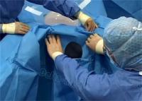 China Surgical Laparoscopy Drape , Sterile Disposable Patient Drapes With ETO Blue Color for sale