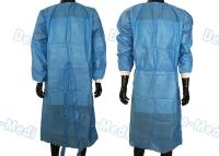 China SBPP Non Woven Disposable Surgical Gown Simple 40 - 60gsm With Front Waist Belt for sale
