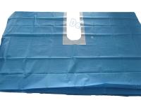 China U Drape , U Split Surgery Disposable Surgical Drapes With 5cm Adhesive Tape And Tube Holders for sale