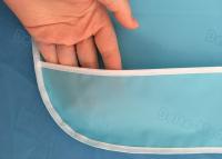 China CPE Waterproof Disposable Dental Bibs with Velcro Blue Color 45 X 48cm for sale