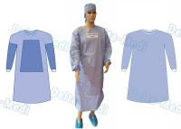 China AAMI Level 4 Disposable Doctor Gowns , Disposable Theatre Gowns With 4 Waist Belts for sale