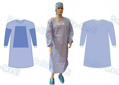 China AAMI Level 4 Disposable Doctor Gowns , Disposable Theatre Gowns With 4 Waist Belts for sale