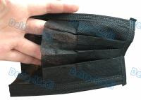 China Black 4- Ply Ear Loop Disposable Non Woven Face Mask With Active Carbon for sale