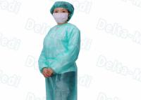 China Self-Extinguishing Fabric Disposable Isolation Gown With Knitted Cuffs for sale