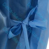 China AAMI SMS Neck Tie On Disposable Isolation Gowns Fluid Resistant for sale