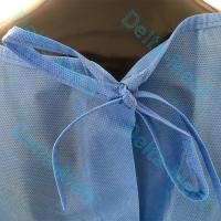 China AAMI SMS Neck Tie On Disposable Isolation Gowns Fluid Resistant for sale