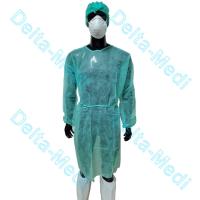 China knitted Cuff PP 130cm Surgical Protective Gowns Waist Tie On for sale