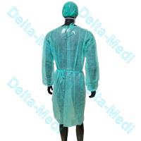 China knitted Cuff PP 130cm Surgical Protective Gowns Waist Tie On for sale