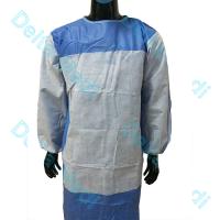 China Poly Reinforced SMS SMMS Disposable Surgical Gown for sale
