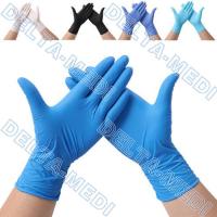 China White Non Sterile Powdered Nitrile Examination Gloves for sale