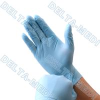 China White Non Sterile Powdered Nitrile Examination Gloves for sale