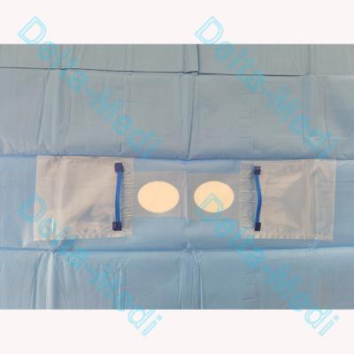 China Sterilized Reinforced Fenestration Surgical Eye Drape With Pouch for sale