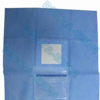 China Sterilized Reinforced Fenestration Surgical Eye Drape With Pouch for sale