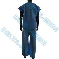 China Dustproof Breathable V Neck Disposable Scrub Suit Warm Up With Pockets for sale