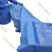 China SBPP+PE SMS SMMS SMMMS SMF Cardiovascular Drape With Pouches 20gsm - 60gsm for sale