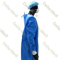 China PP SMS Tie On Neck Knitted Cuff Non Reinforced Surgical Gown Standard for sale