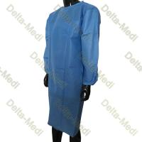 China PP SMS Tie On Neck Elastic Cuff Sterile Reinforced Surgical Gown At Sleeves for sale