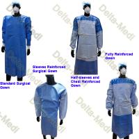 China 30g To 55g SMS Reinforced Sterile Disposable Surgical Gown AAMI LEVEL 3 for sale