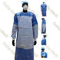 China Non Woven Disposable Sterile Surgical Gowns Reinforced At Sleeves And Chest for sale