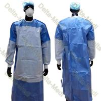 China Non Woven Disposable Sterile Surgical Gowns Reinforced At Sleeves And Chest for sale