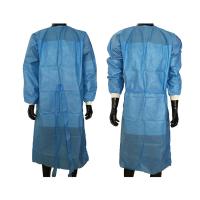 China Hospital Medical 45gsm Disposable SMS Surgical Gown Ultrasonic Seam for sale