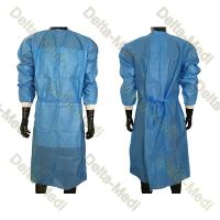 China Non Woven Reinforced Disposable Gowns For Doctors 2 Belts for sale