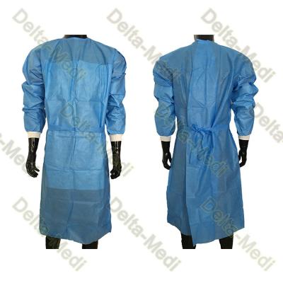 China Non Woven Reinforced Disposable Gowns For Doctors 2 Belts for sale