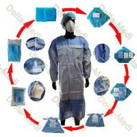 China SMS 45gsm Sterile Disposable Surgical Gown With Double Layers Packing for sale