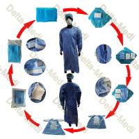 China Reinforced Sterile Disposable Surgical Gown Hospital SMS Patient Surgical Gown for sale