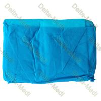 China Personal Care Clinic Reinforced Disposable Sterile Gowns Hook And Loop Fastener for sale