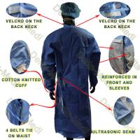 China XL M L S XXL Reinforced Disposable Surgical Gown For Hospitals for sale