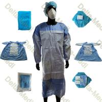 China SMS 45gsm Reinforced Sterile Disposable Surgical Gown One Wrap for sale