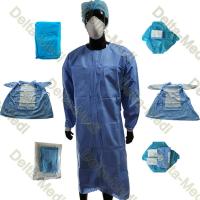 China SMS 45gsm Reinforced Sterile Disposable Surgical Gown One Wrap for sale