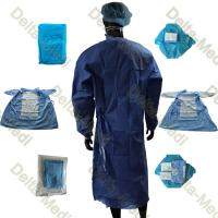 China SMS 45gsm Reinforced Sterile Disposable Surgical Gown One Wrap for sale