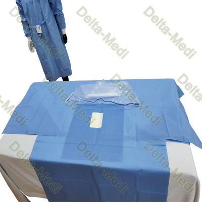 China Absorbent Prevention Fabric Gynecological Drape Pack With Perineal Vaginal Aperture for sale