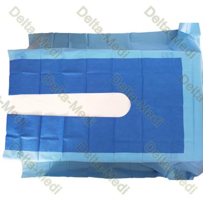China SMS Sterile Reinforced Orthopedic Drape U Drape With Split Disposable Surgical Pack Set for sale
