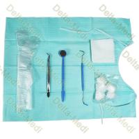 China Sterile Oral Examination Kit With Utility Drape Gloves Bib Forceps Prob Mouth Speculum for sale
