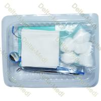 China Sterile Oral Examination Kit With Utility Drape Gloves Bib Forceps Prob Mouth Speculum for sale