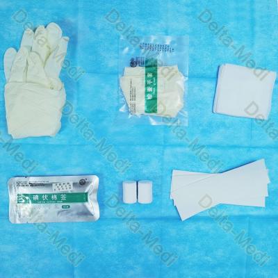 China Blood Didysis Dressing Pack With Gloves Gauze Piece Cotton Swab Cotton Adhesive Tape for sale