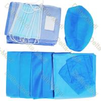China Sterile Surgical Gown Set With Surgical Gown Gauze Surgical Drape Mask Cap Wrap for sale