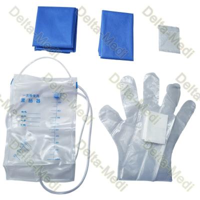 China Sterile Medical Disposable Surgical Kits PVC Enema Washing Bag Kit for sale