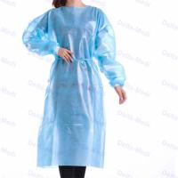 China AAMI 1 2 3 SMS Disposable Isolation Gowns Waterproof Cover All Gown Clotings for sale