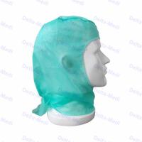 China PP SMS Non Woven Disposable Astronaut Head Cover Cap Hood Cover With Sweatband for sale