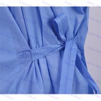China Anti Virus Visitor Disposable Surgical Gown Waterproof Hospital Suit Knit Cuff for sale