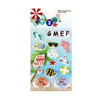 China Three Dimension 3D Puffy Stickers Foamed Leather Puffy Paint Stickers for sale