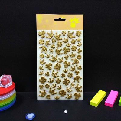 China Customized Glitter Vinyl Stickers 1.5mm Puffy Letter Stickers for sale
