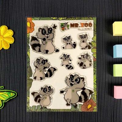 China Transparent Crystal 3D Cartoon Stickers Self Adhesive Custom Cartoon Stickers for sale