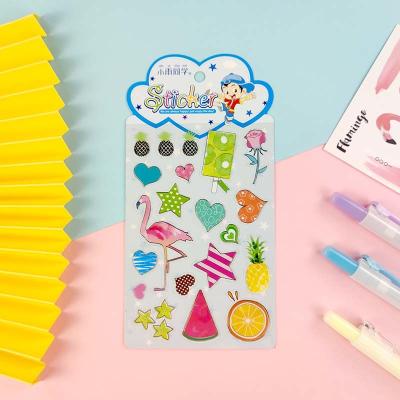 China Drop Plastic Hot Stamping Stickers Offset Printing Funny Cartoon Stickers for sale