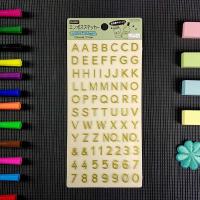 China 3D Foam Puffy Hot Stamping Stickers Preschool Education English Letter Stickers for sale